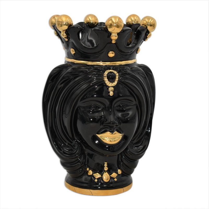 Moorish Head in pure Sicilian ceramic hand made vase